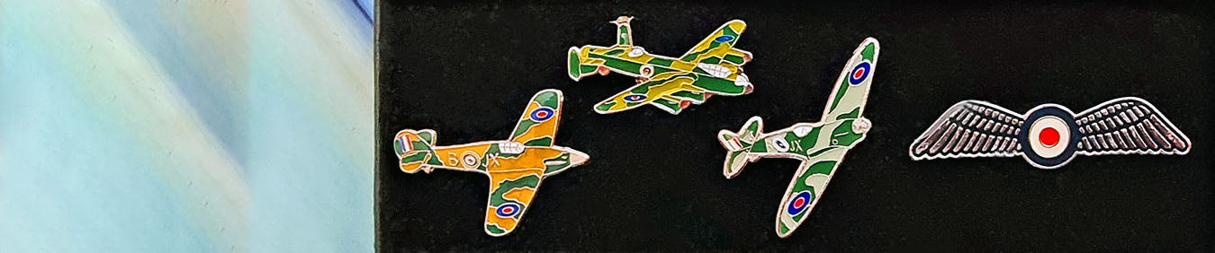 RAF Metal Badges | Lapel Badges | RAF Poppy Pin Badge Set - RAFATRAD