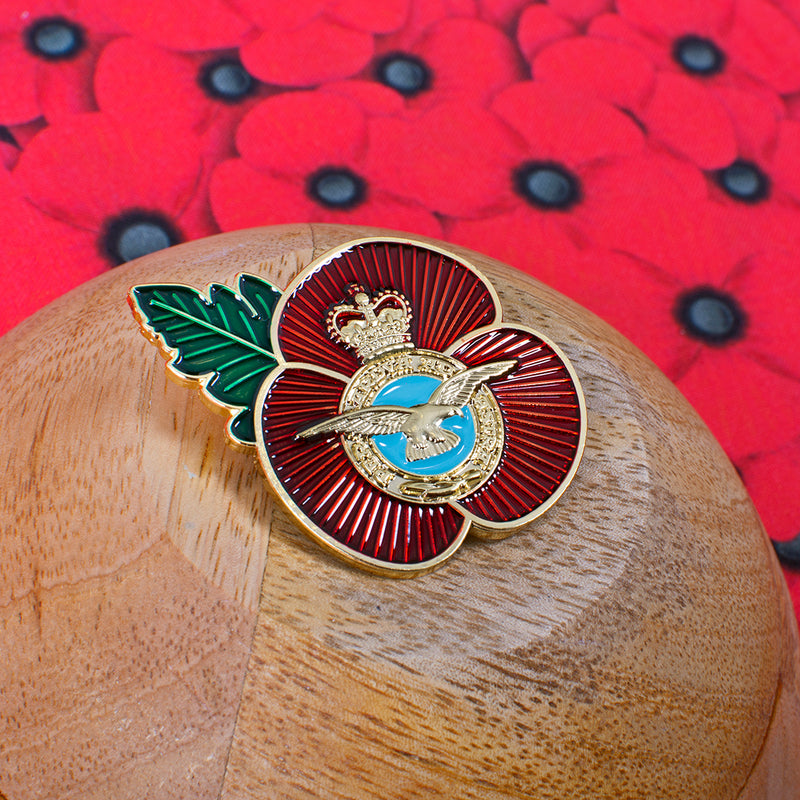 RAF Emblem Poppy Pin
