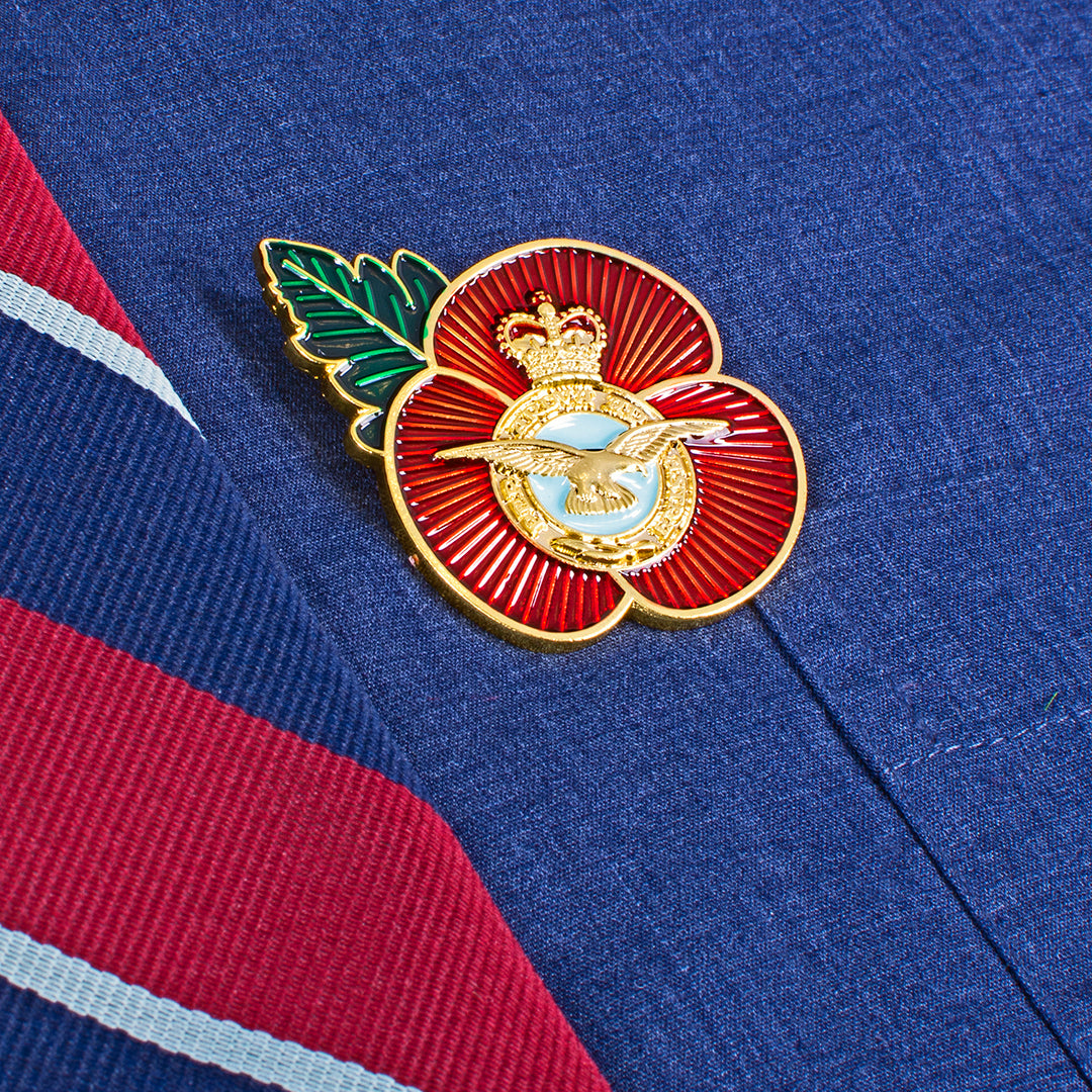 Poppy Pin Badge RAF Emblem - RAFATRAD