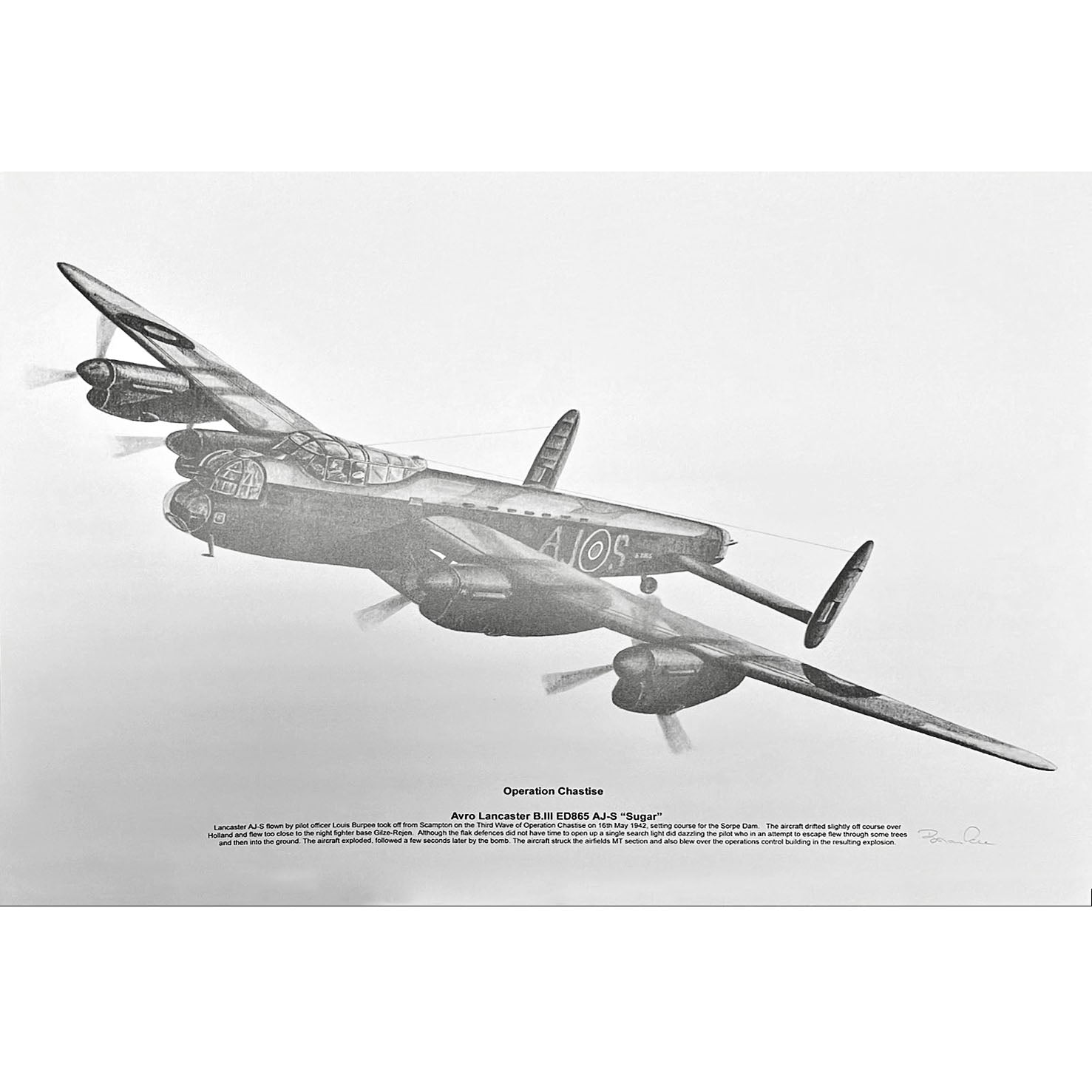 Dambusters Pencil Print - RAFATRAD