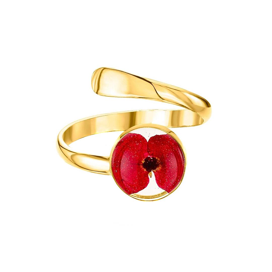Gold plated Poppy ring - RAFATRAD
