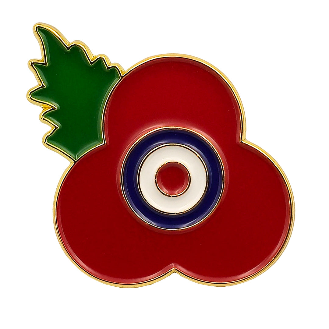 Roundel Poppy Pin Leaf 3cm - RAFATRAD