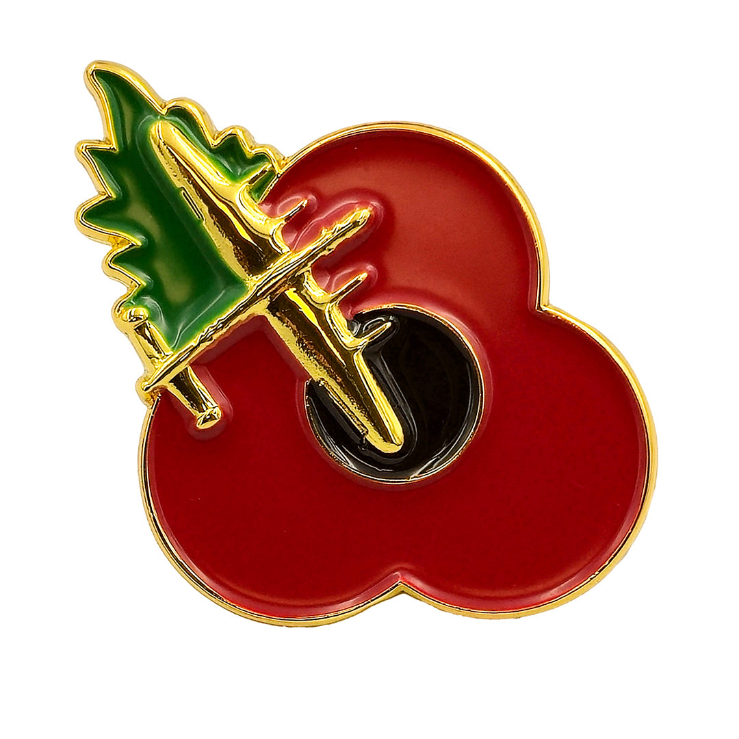 Lancaster Poppy Pin Leaf 3cm - RAFATRAD
