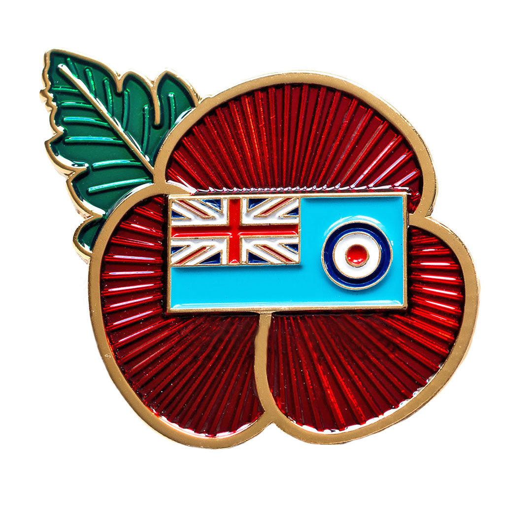 RAF Ensign Poppy Pin | Poppy Pins | RAF Metal Badges | RAFATRAD - RAFATRAD