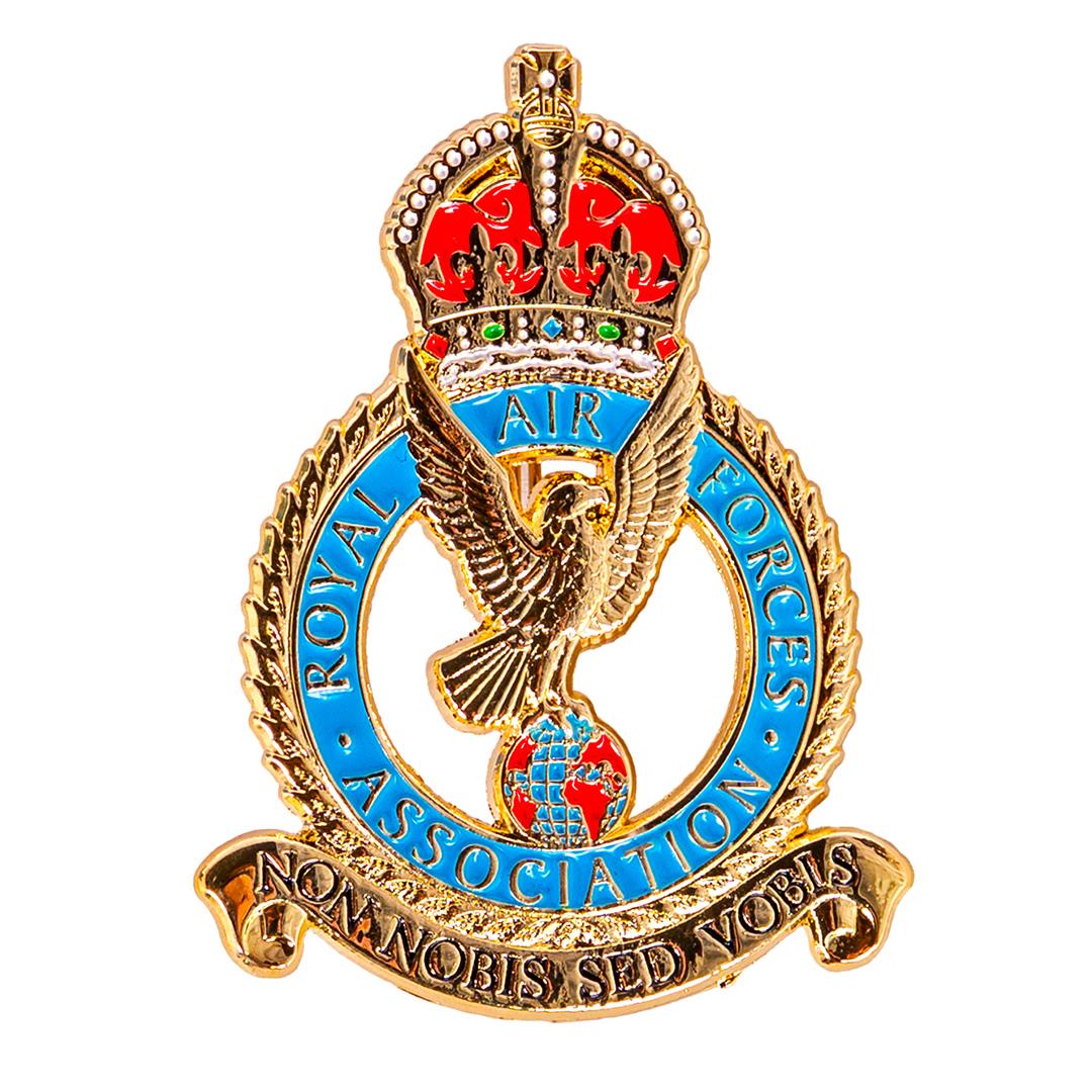 RAF Association Crest (King's Crown) Cap Badge - RAFATRAD