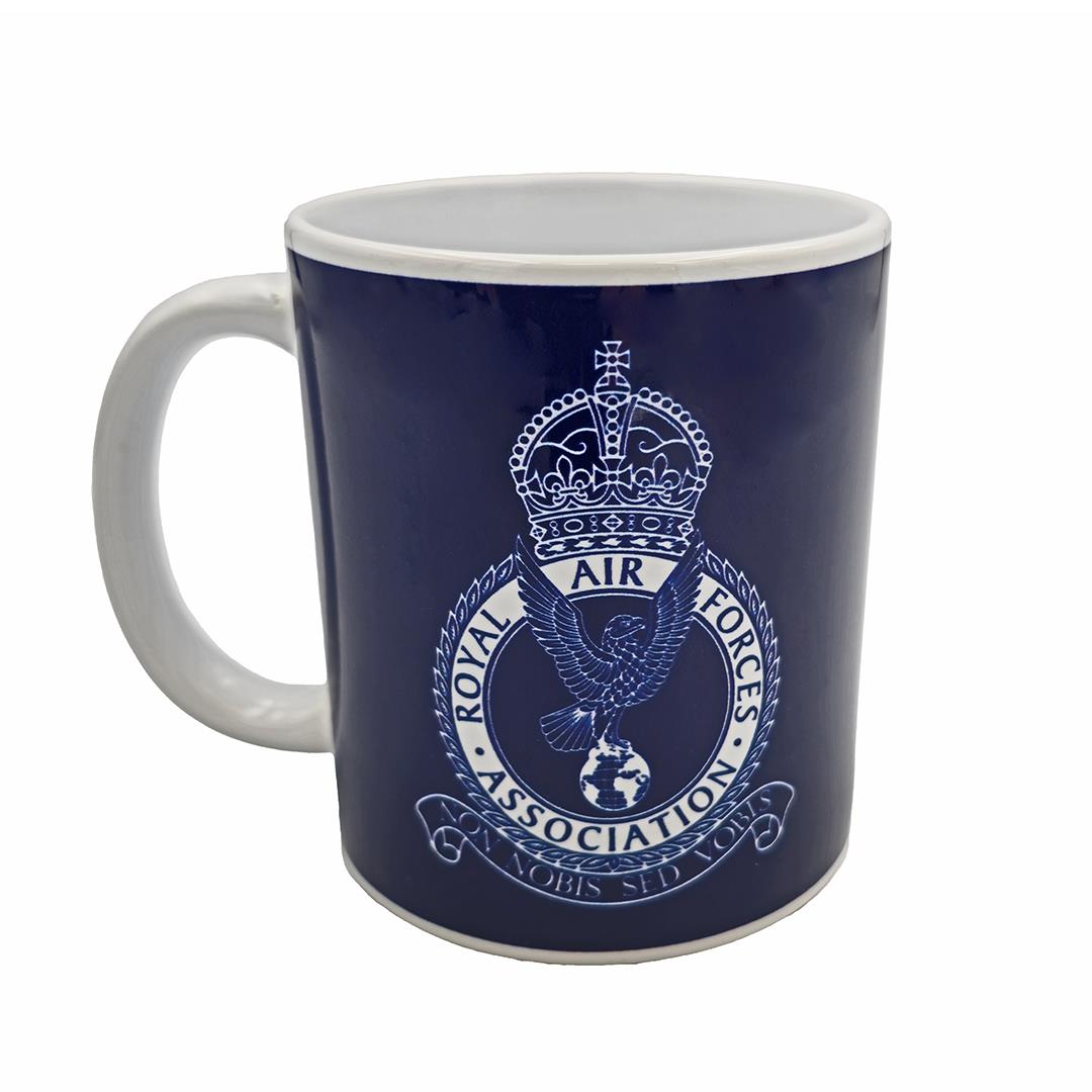 RAF Association Crest (King's Crown) Ceramic Mug - Blue - RAFATRAD