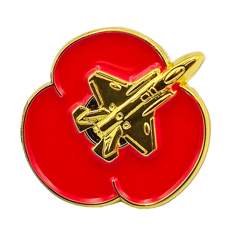 F-35 2cm Poppy Pin Badge | Remembrance | RAFA Shop - RAFATRAD