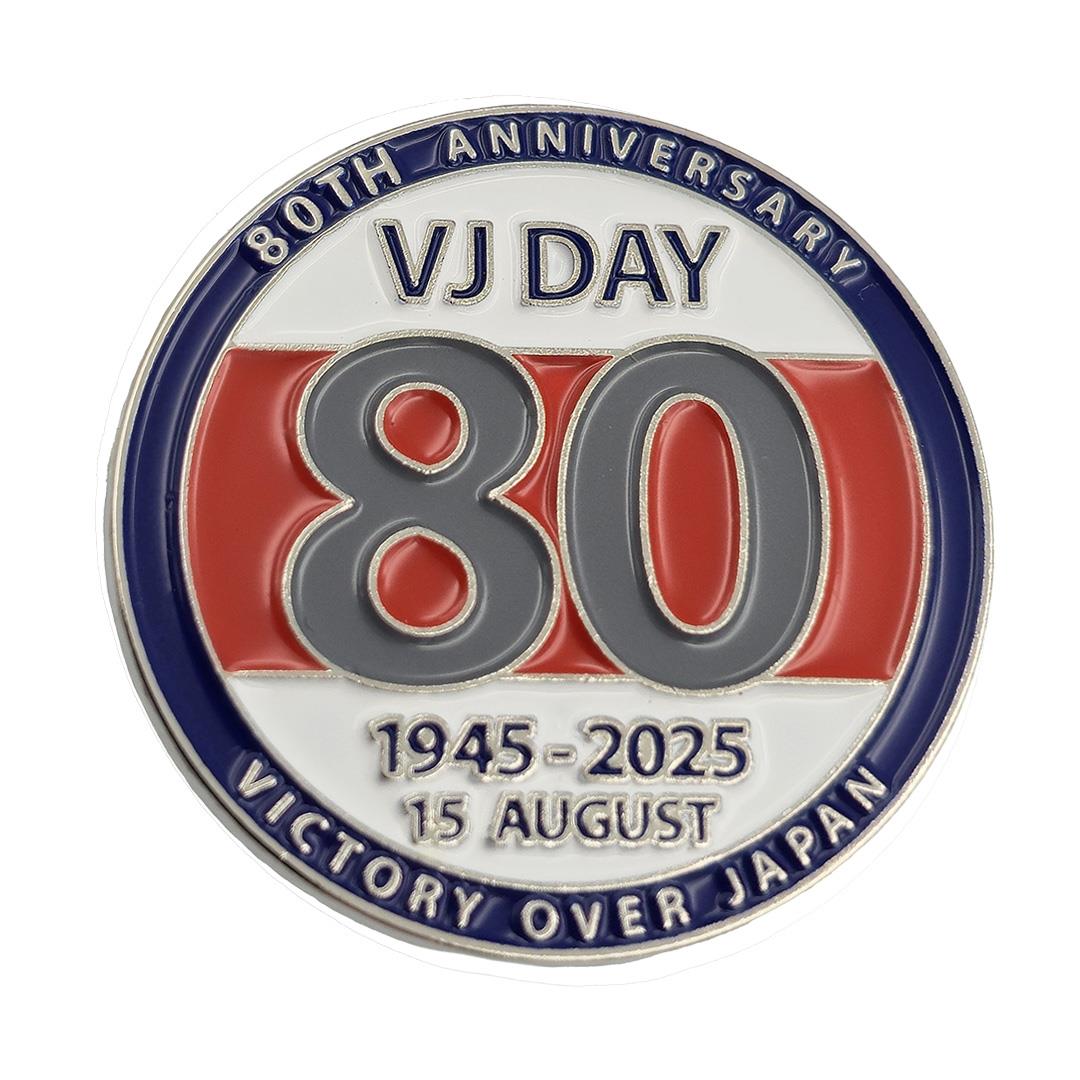 VJ Day 80 Pin Badge - 80 Circle | Pins | RAF Association Shop - RAFATRAD