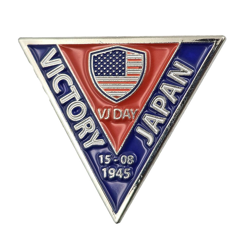 VJ Day Pin Badge - USA Shield V Shape | RAF Association Shop - RAFATRAD