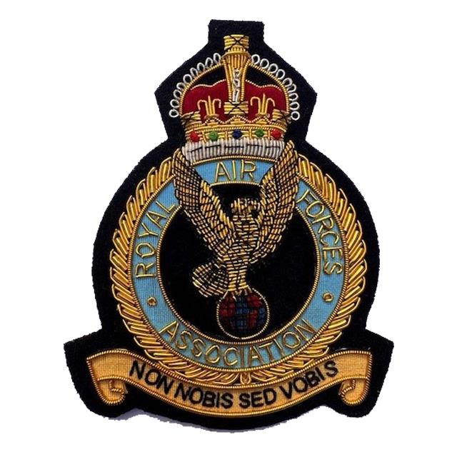RAF Association Crest (Kings Crown) Blazer Badge - RAFATRAD