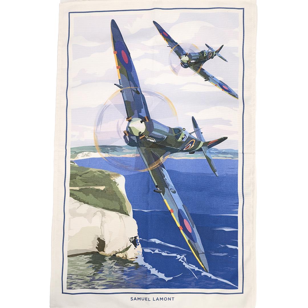 Spitfire Colour Tea Towel - RAFATRAD