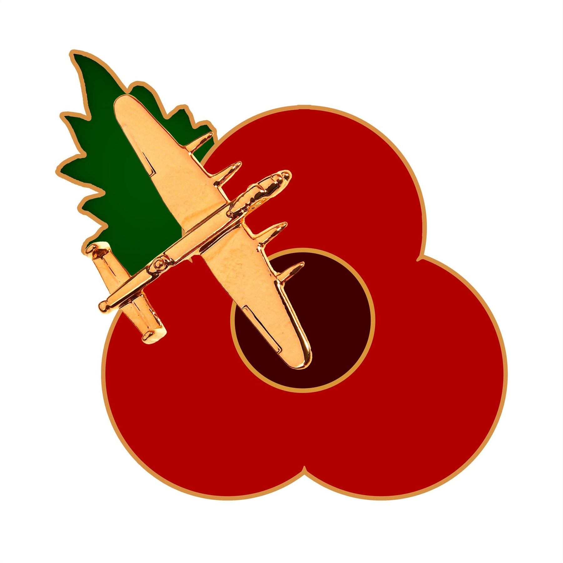 Lancaster Poppy Pin Leaf 3cm - RAFATRAD