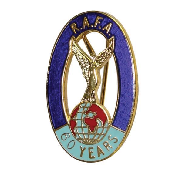 RAFA 60 Year Membership Badge | RAF Metal Badges | RAFATRAD - RAFATRAD
