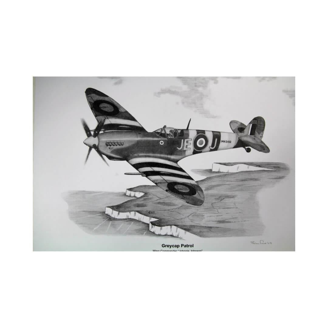 Pencil Print Spitfire Poster | RAF Prints | Spitfire Gifts | RAFATRAD ...
