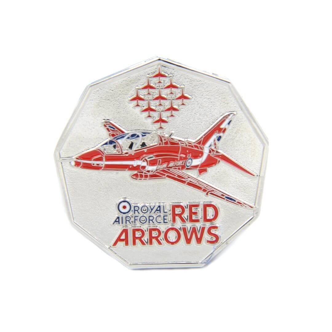Red Arrows Nonagon Coin | Red Arrows Shop | RAFATRAD - RAFATRAD