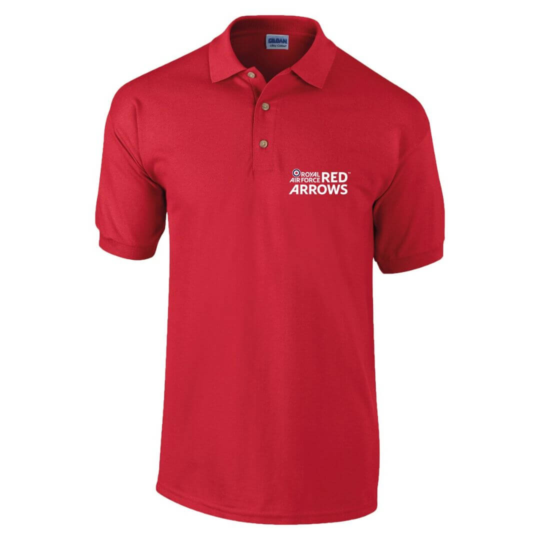 Red Arrows Logo Men's Polo Shirt | Red Arrows Shop | RAFA Shop - Red ...