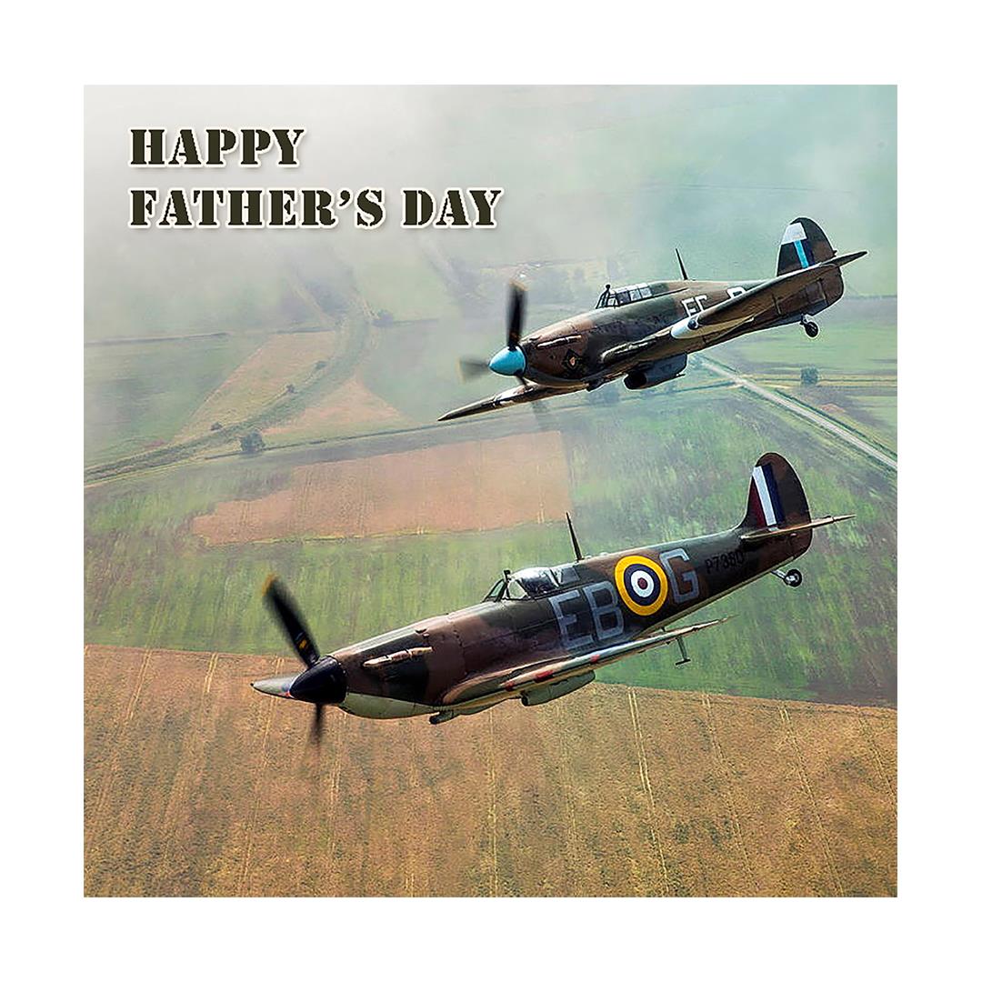 Spitfire Father's Day Card | Colour | Spitfire Gifts | RAFATRAD - RAFATRAD