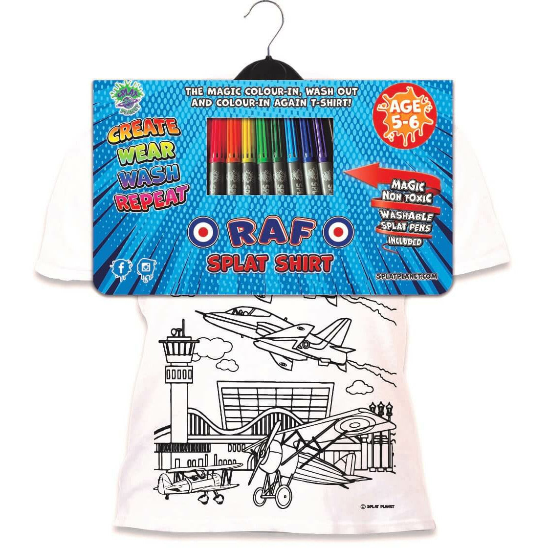 RAF For Kids | Colour In Splat T-Shirt | RAF Clothes | RAFATRAD - RAFATRAD
