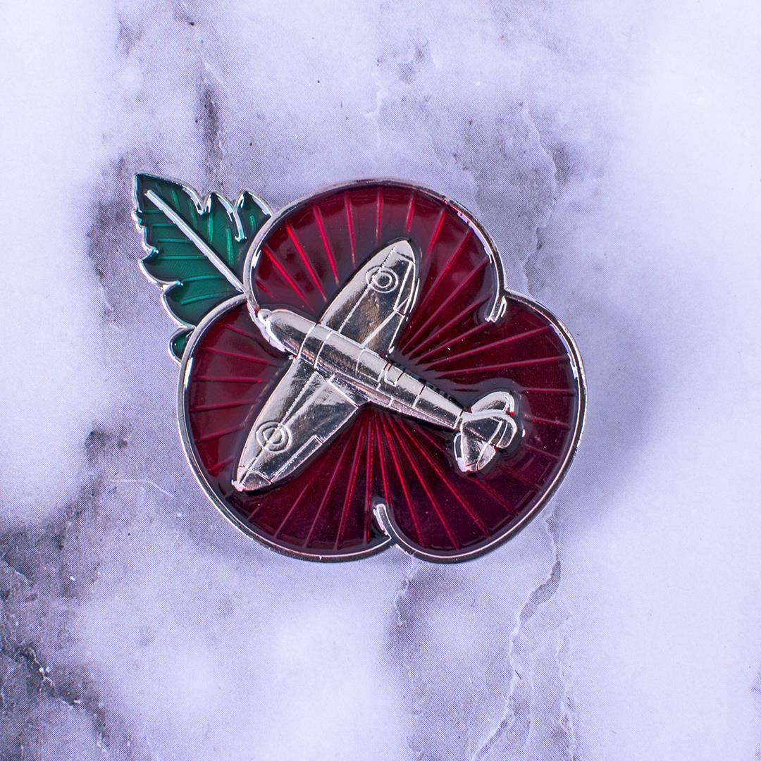 Spitfire Poppy Pin Badge | Remembrance | RAFA Shop - RAFATRAD